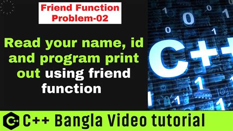 C Friend Function Practice 02 Codewithredoy Youtube