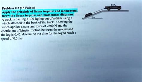 Solved Problem 3 15 Points Applying The Principle Of Linear Impulse And Momentum Apply The