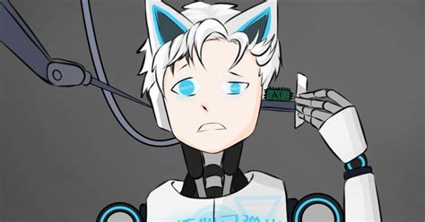 Robot 自我维修出现错误和故障的可爱的智能机器人小白 十七号实验室のイラスト Pixiv