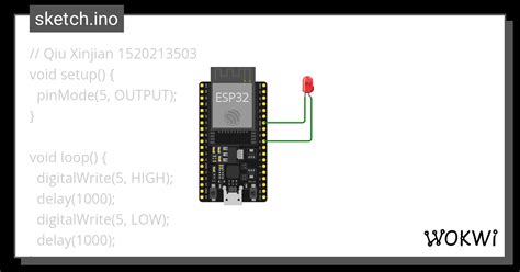 Example1 Wokwi ESP32 STM32 Arduino Simulator