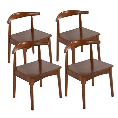 Delavin Solid Wood Dining Chairs Set Of 4 Kitchen Chairs With Solid Oak