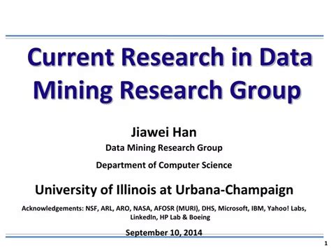 Ppt Current Research In Data Mining Research Group Powerpoint