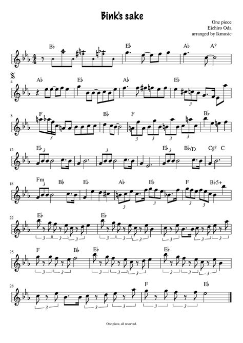 Binks Sake Piano Violin Solo Early Intermediate Digital Sheet