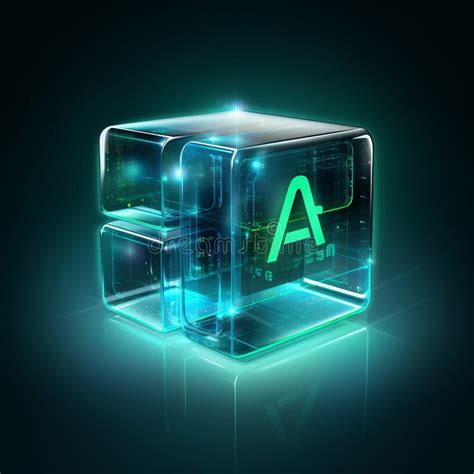 An Image Of An Abstract Cube With The Letter A On It Stock Illustration Illustration Of
