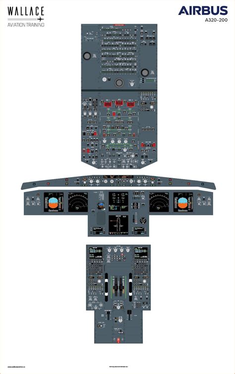 Airbus A320 200 Cockpit Poster Digital Download Pilot Training