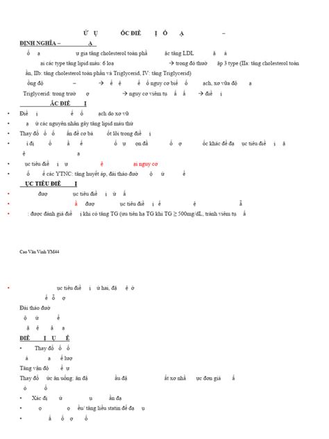 SỬ DỤng ThuỐc ĐiỀu TrỊ RỐi LoẠn Lipid MÁu Pdf