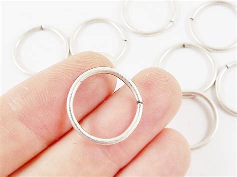 18mm Silver Jump Rings Large Silver Jump Rings Jumprings Silver Jum