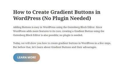 How To Create Gradient Buttons In Wordpress No Plugin Needed