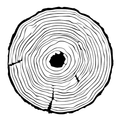 Premium Vector Log Cut Vector Illustration Tree Rings Pattern Gray