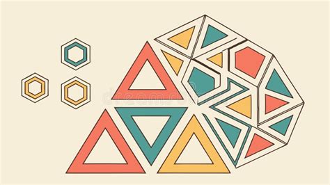 Abstract Geometric Triangles Pattern Colorful Modern Design Vector Design Generative Ai Stock