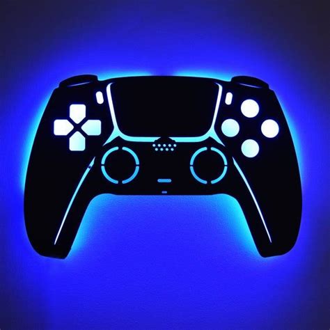 Led Lighted Playstation Ps5 Controller Wall Art