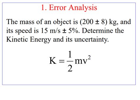 Solved Error Analysis The Mass Of An Object Is Chegg Com