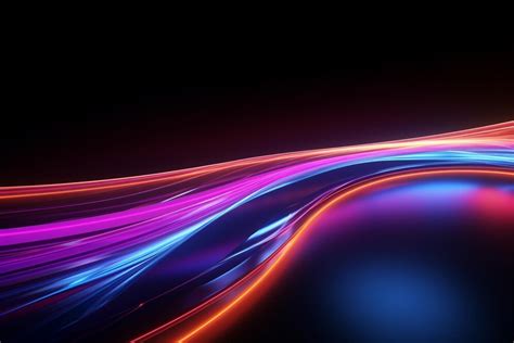 Premium Ai Image High Speed 3d Light Trails Dynamic Curve Movements Powered By 5g