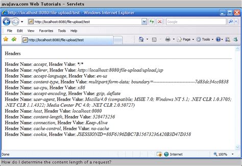 How Do I Determine The Content Length Of A Request Web Tutorials