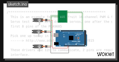 Robotic Arm Pca9685 Wokwi Esp32 Stm32 Arduino Simulator