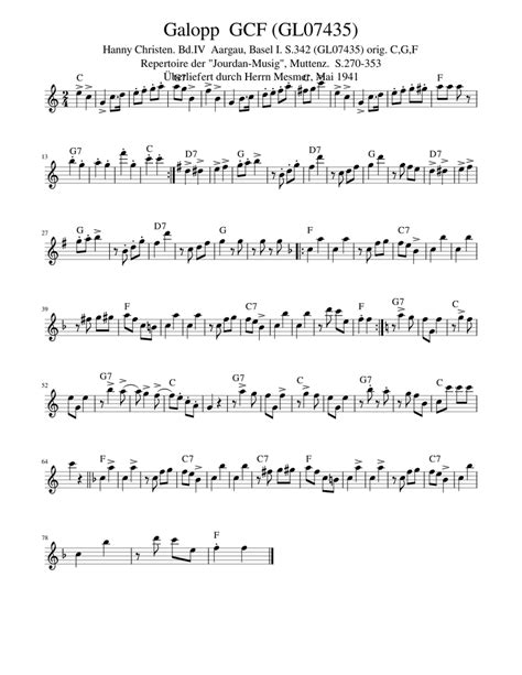 Galopp Gcf Gl07435 Sheet Music For Accordion Solo