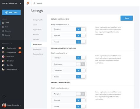 Dashboard Design Rushtax Notificationpng By Budi Tanrim