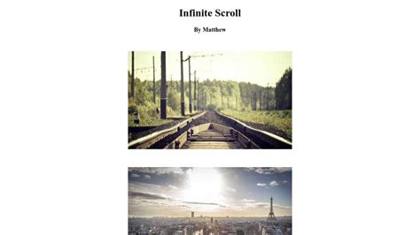 infinite scroll