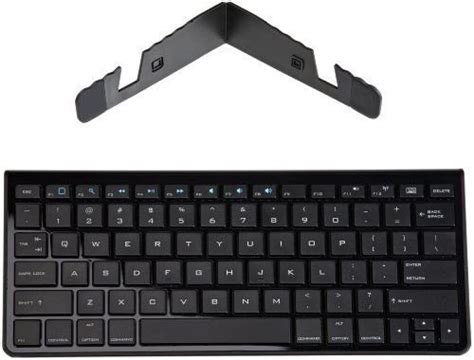 AmazonBasics Bluetooth Keyboard With Mini Travel Stand Black