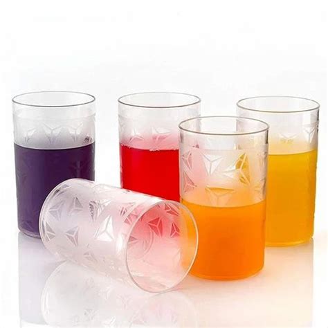 White Plastic Drinking Glass Set For Home Capacity 155ml At Rs 70