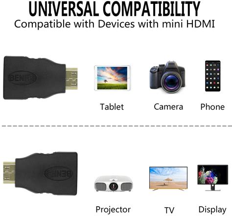 Mini Hdmi Vers Hdmi Adaptateurs Hdmi Vers Mini Hdmi Plaqués Or