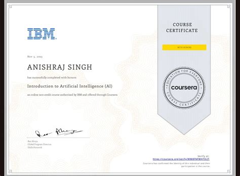 Anish Raj Singh On Linkedin Ibm Ibmwatson Coursera Ibmcertification Artificialintelligence…