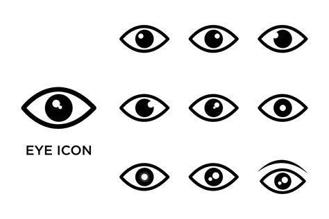 Eye Icon Set Vector Design Template In White Background 5465823 Vector