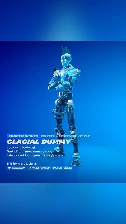 Free Glacial Dummy Skin In Fortnite Winterfest 2025 😈🔥 Fortnite