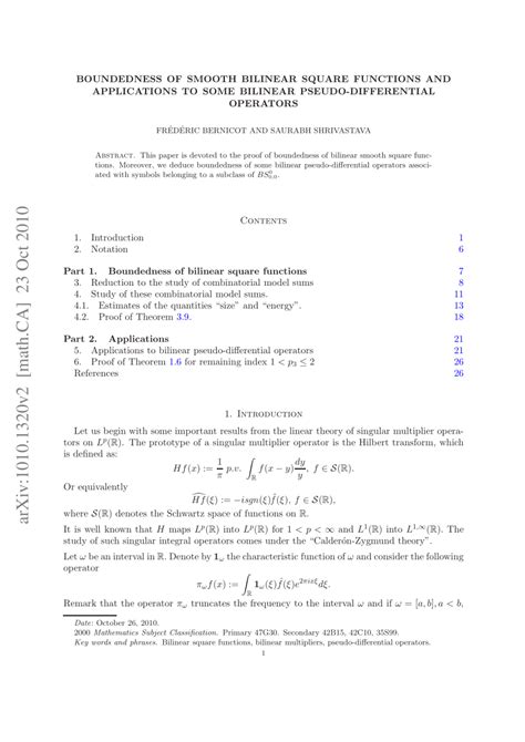Pdf Boundedness Of Smooth Bilinear Square Functions And Applications