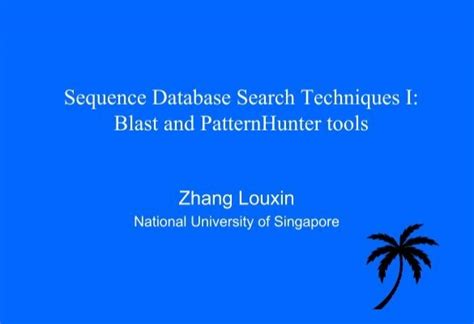 Sequence Database Search Techniques I Blast And Patternhunter