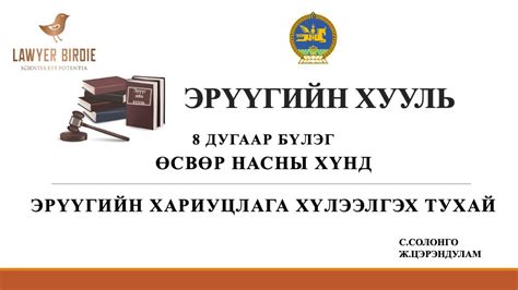Хуульч Шувуухай Эрүүгийн хууль Өсвөр насны хүнд эрүүгийн хариуцлага хүлээлгэх