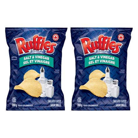 Ruffles Salt And Vinegar Potato Chips 200g705oz 2 Pack Imported From