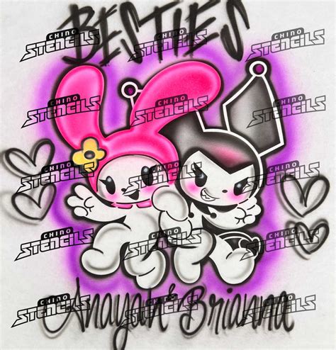 Anime Bestie Hk Friends 2486 Fan Art Stencil Chino Stencils