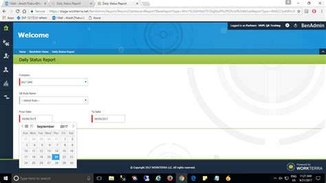 Wt 11095 Functional Global Daily Status Report We Are Not Able To Select From Date And To