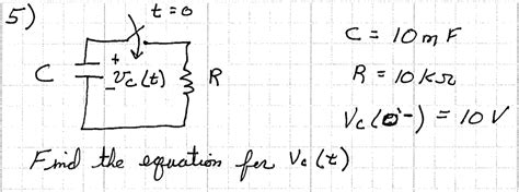 Solved I Need Help Finding The Equation For Vc T For The Chegg Com