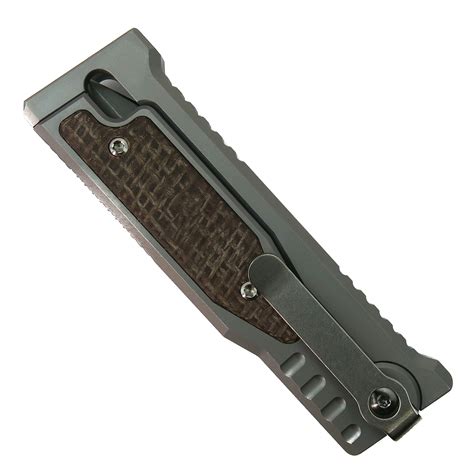 Reate Burlap Micarta Exo Mini Gravity Knife Cpm 3v Dagger Blade Bladeops