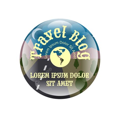 Logotipo Del Blog De Viajes Con Sombra Sobre Fondo Blanco Png Dibujos