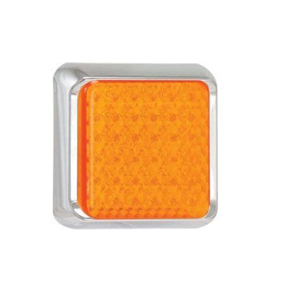 LED Autolamps CAME V Series Square Indicator Lamp Chrome Bracket