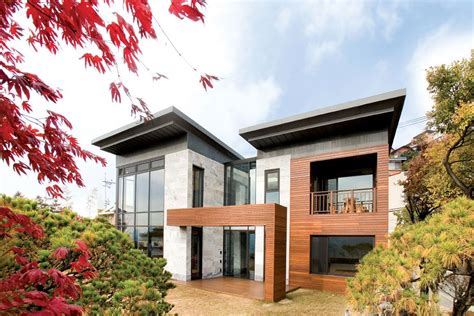 Get Minimalist Korean Modern House Exterior Design  Home Inspiratioun