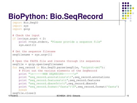 Ppt Sequence File Parsing Using Biopython Powerpoint Presentation