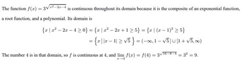 using continuity to evaluate a limit of a composite function physics