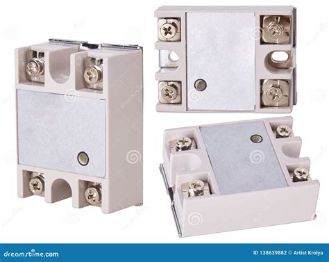 Solid State Relay Module Isolated On White Background Single Phase Stock Photo Image Of