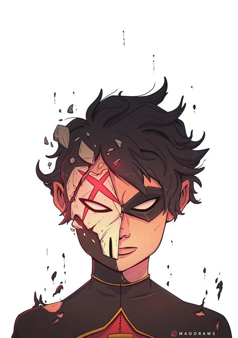 Robinred X By Mau009 Teen Titans Robin Teen Titans Fanart Teen