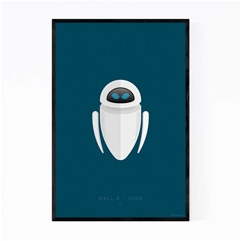 Noir Gallery Wall E Robots Movie Tv Illustration Framed Art Print