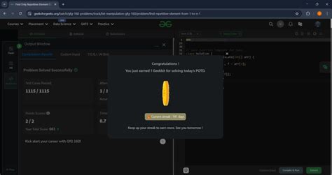 Gfg160 Geekstreak2024 Geeksforgeeks Codingchallenge Problemsolving