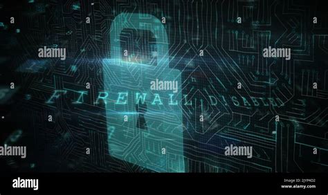 Cyber Security Data Processing Against Security Padlock Icon And Microprocessor Connections