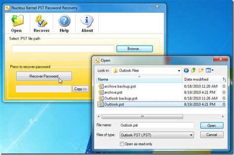 How To Recover Outlook 2010 Pst File Password Recovery Tool