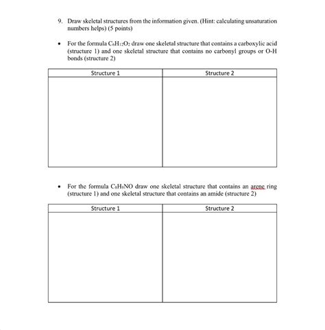 Solved Draw Skeletal Structures From The Information Chegg