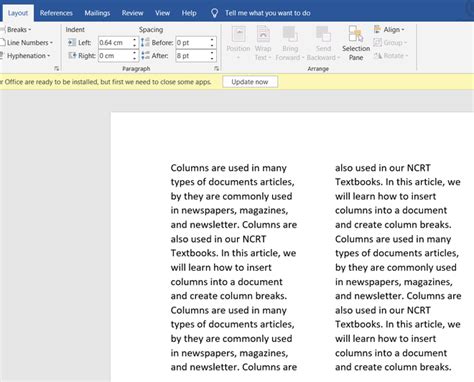 Add Columns In Microsoft Word Geeksforgeeks
