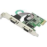 SIENOC Carte d extension PCI Express PCIe PCI E PCI Express 2 Ports série 2X DB9 RS232 Carte